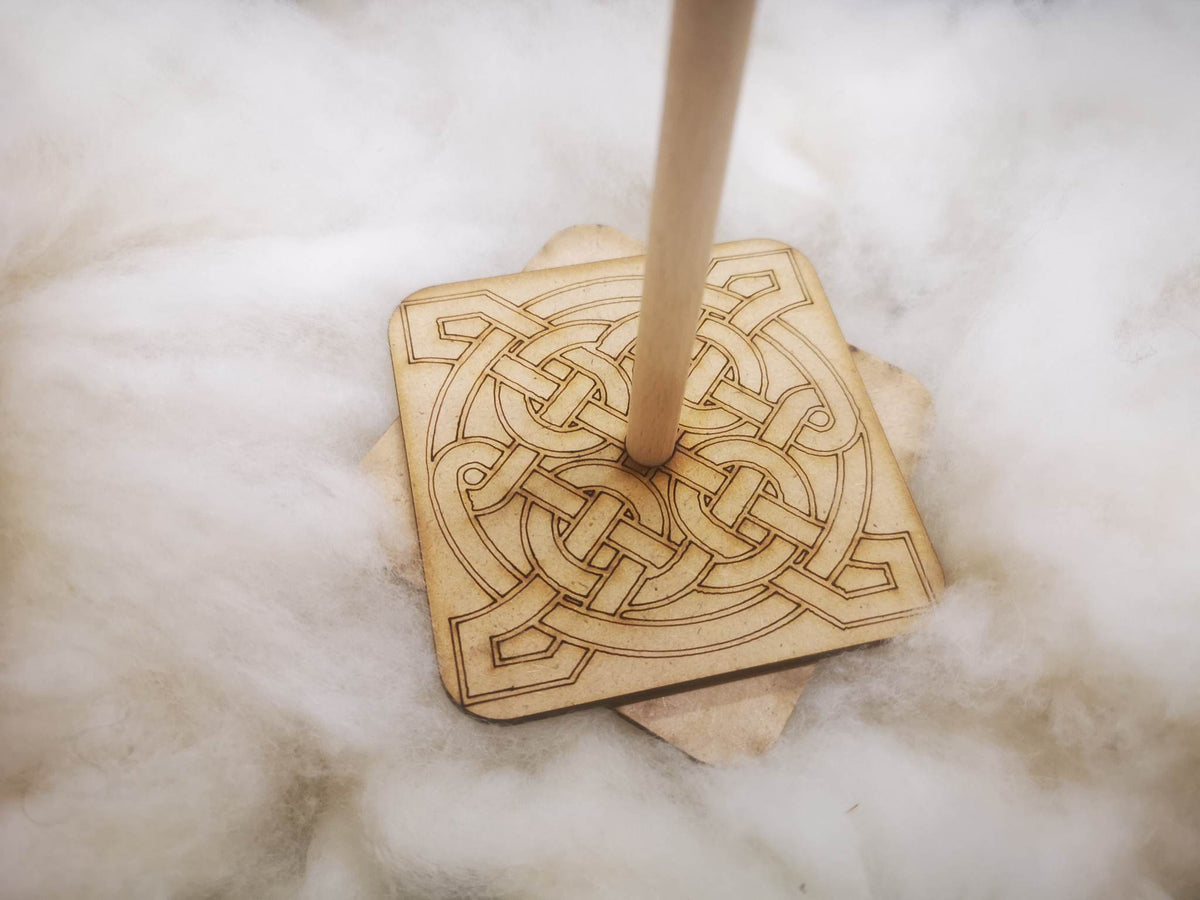 Wollschaaarfe Handspindel aus MDF platten... 3 Motive – Wollschaaarf ...