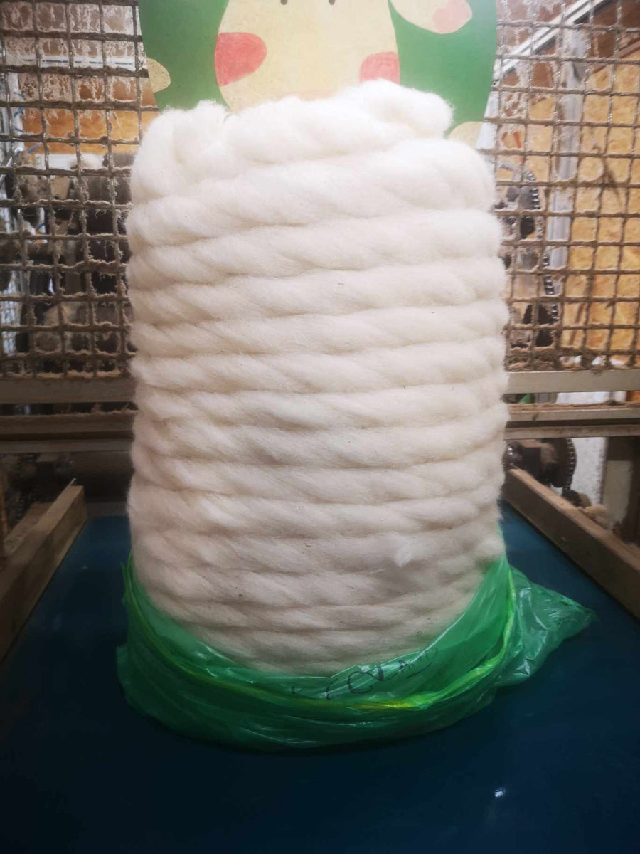 Kardenband Schurwolle (Merino) + Lyocell 100g – Wollschaaarf Wollmanufaktur